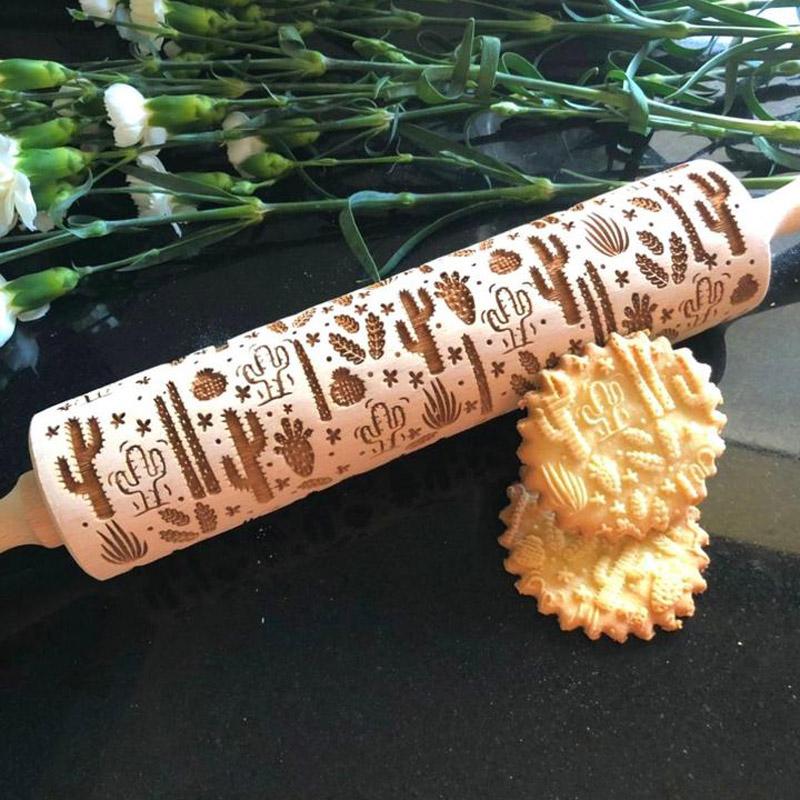 Cactus Embossed Rolling Pin – Pastrymade
