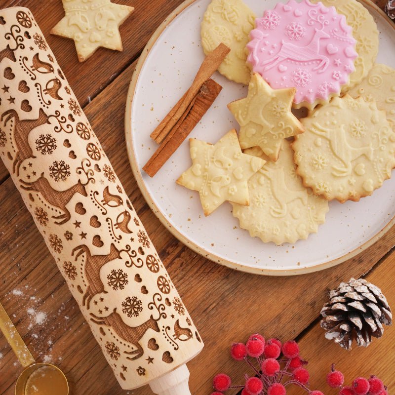 Happy Christmas Embossed Rolling Pin – Pastrymade