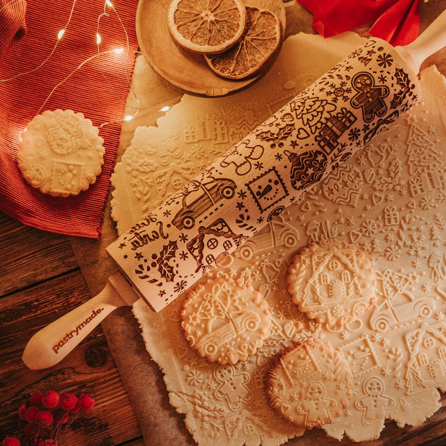 Holly Jolly Christmas Embossed Rolling Pin – Pastrymade