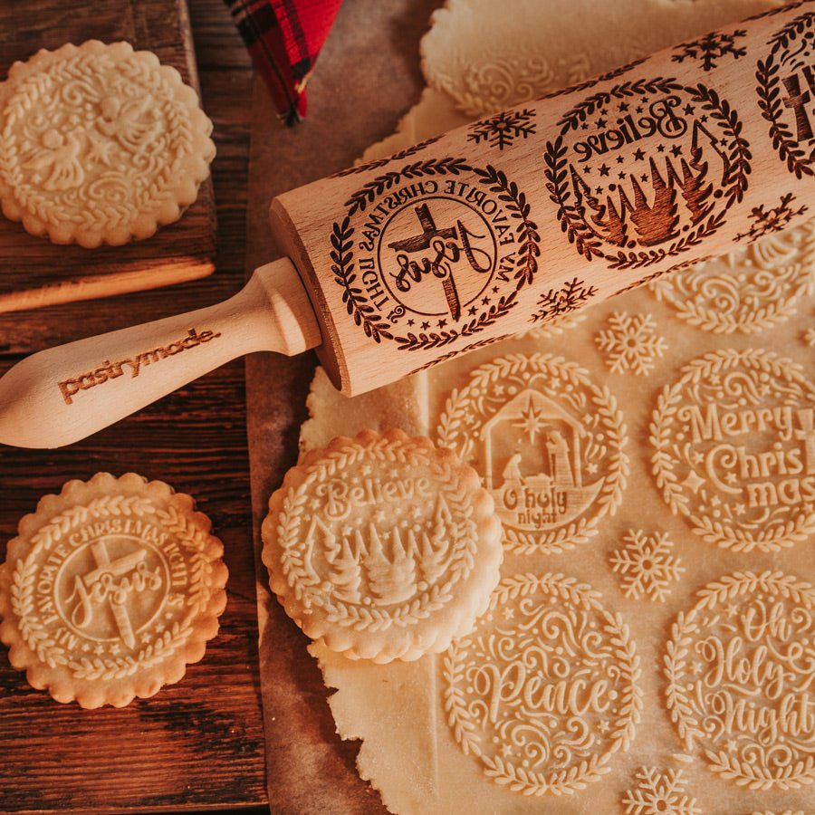 Nativity Embossed Rolling Pin – Pastrymade