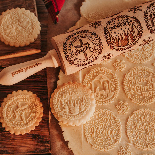 Nativity Embossed Rolling Pin – Pastrymade