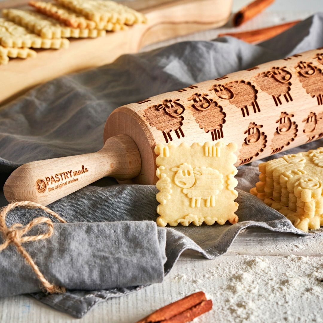 Sheep Embossed Rolling Pin – Pastrymade