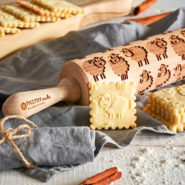 Sheep Embossed Rolling Pin – Pastrymade