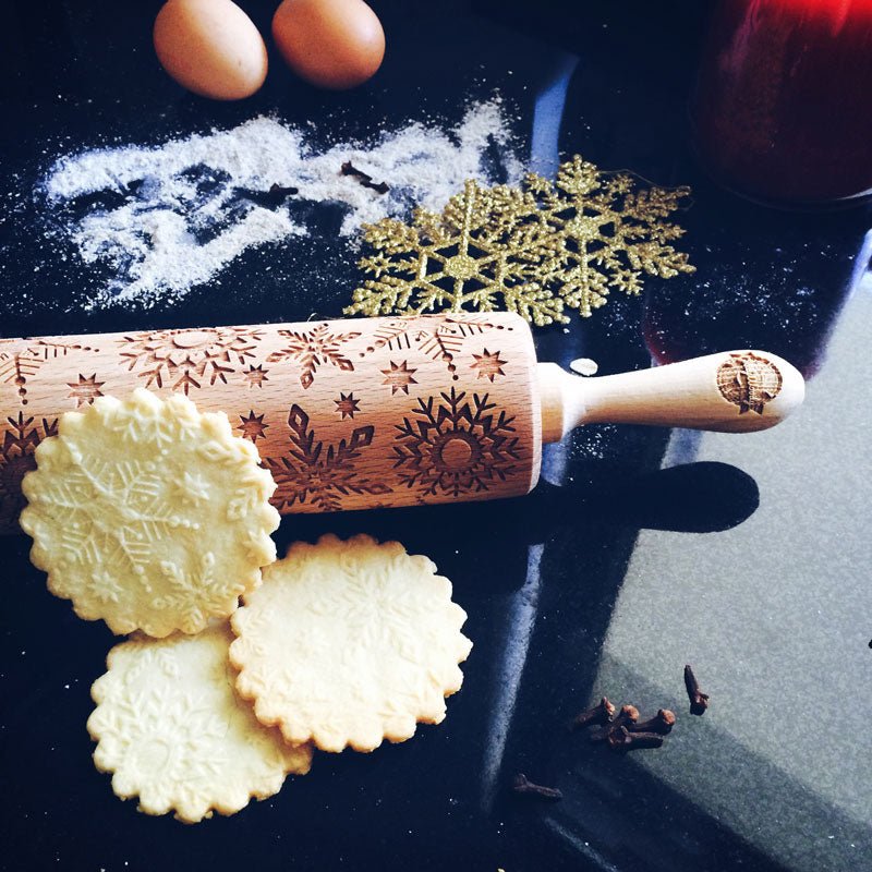 Snowflakes Embossed Rolling Pin – Pastrymade